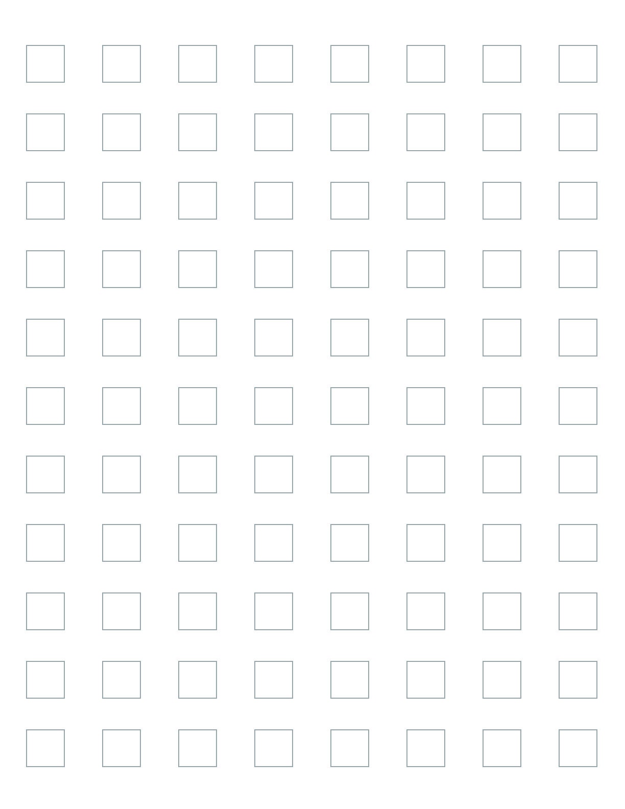 0.5 Inch Square Template | Blank Template | PNG | JPG | Graphic ...