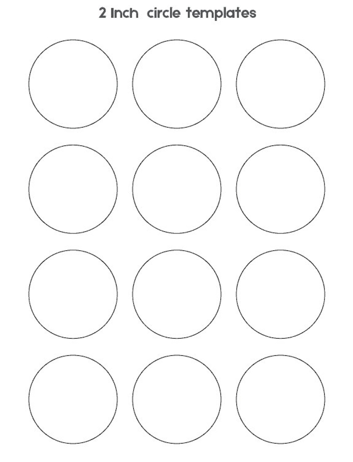 Printable Circle Templates