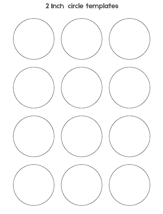 2 inch circle template blank template DIY design PNG | Etsy