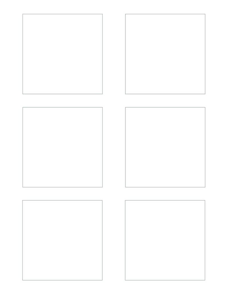 3 Inch Square Template | Blank Template | PNG | JPG | Graphic | Design ...