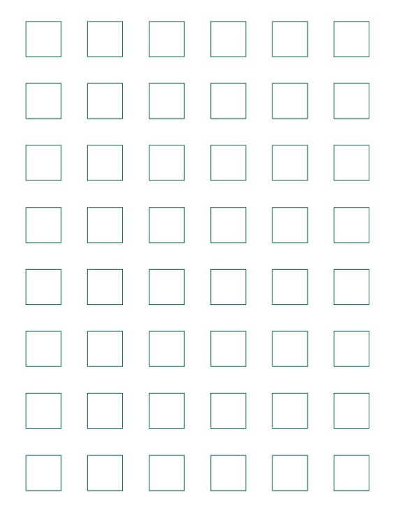 0.75 inch square template blank template PNG JPG | Etsy