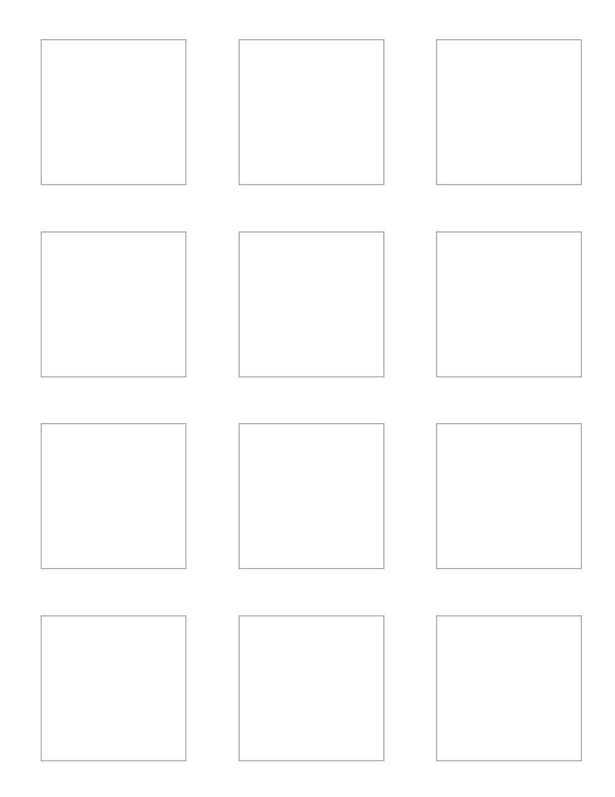 2 Inch Square Template | Blank Template | PNG | JPG | Graphic | Design ...