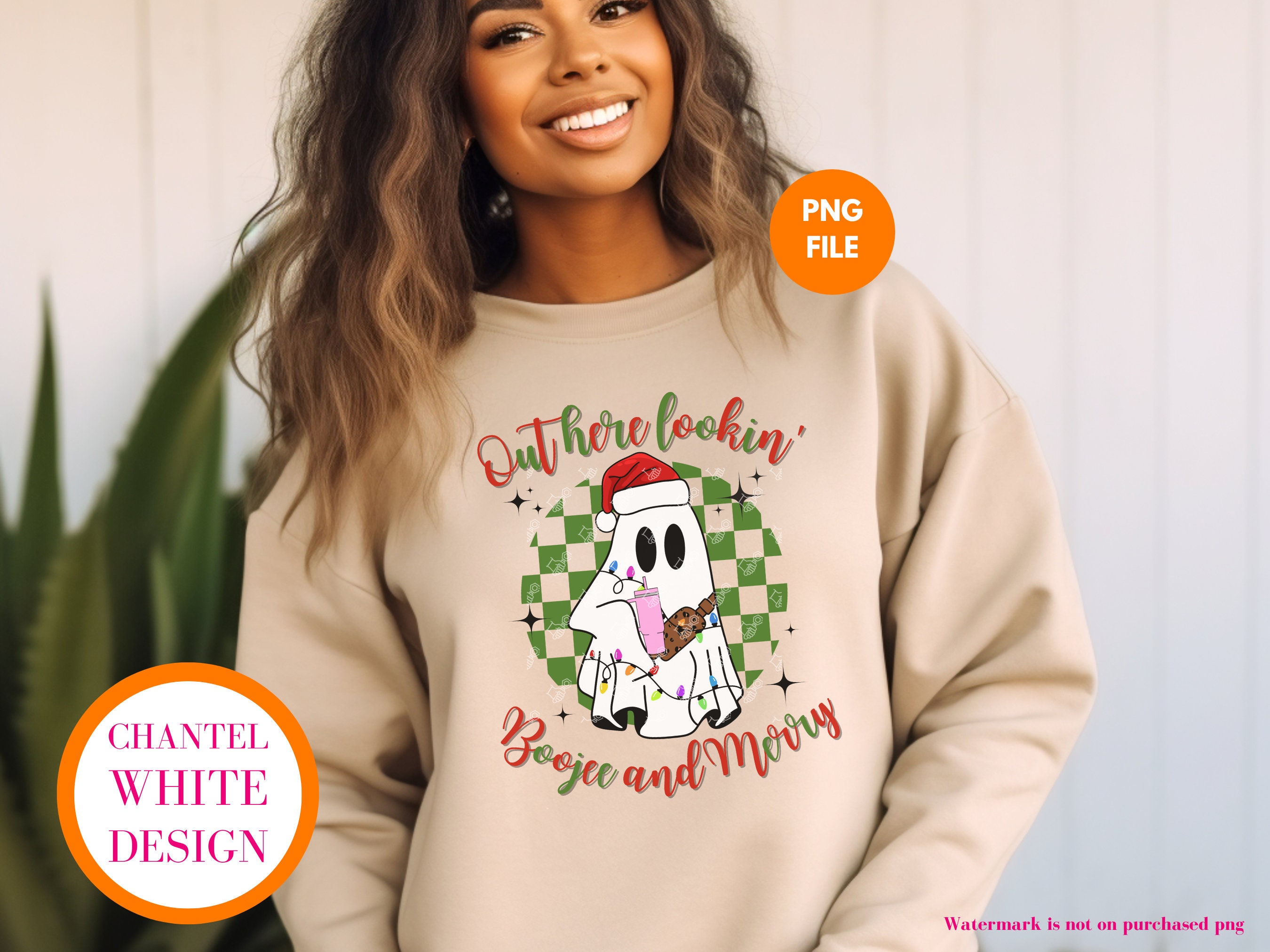 Boojee Christmas Ghost Png Out Here Lookin Boojee and Merry - Etsy