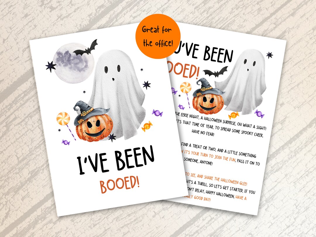 You've Been Booed Halloween Office Coworker Activity - Etsy
