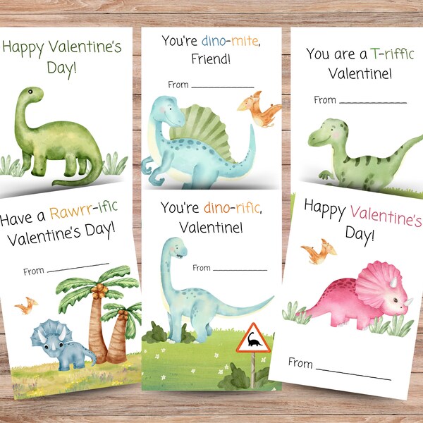 Dinosaur Valentine - Etsy
