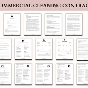 Commercial Cleaning Contract, Editable Cleaning Service Contract ...