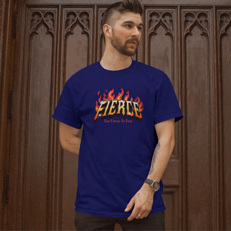 Fierce Too Fierce to Fear Tshirt for Motivational Gift, Black ...
