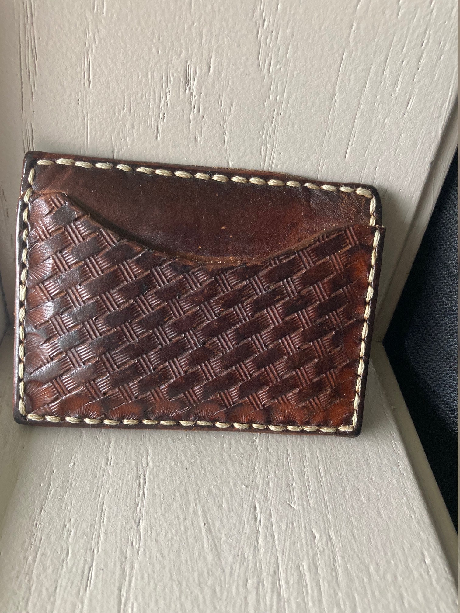 Leather Card Wallet - Etsy