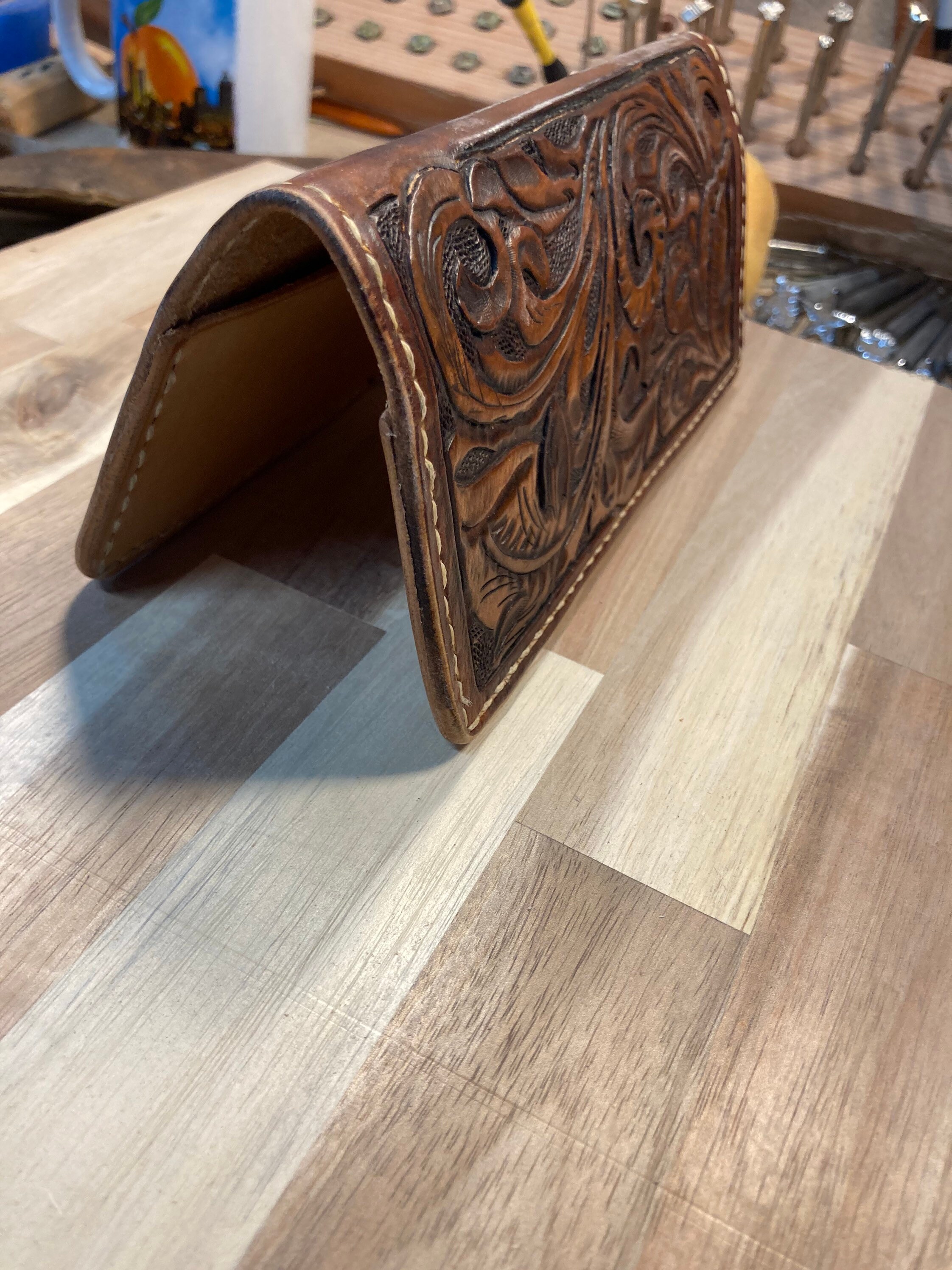 Leather Checkbook Cover - Etsy