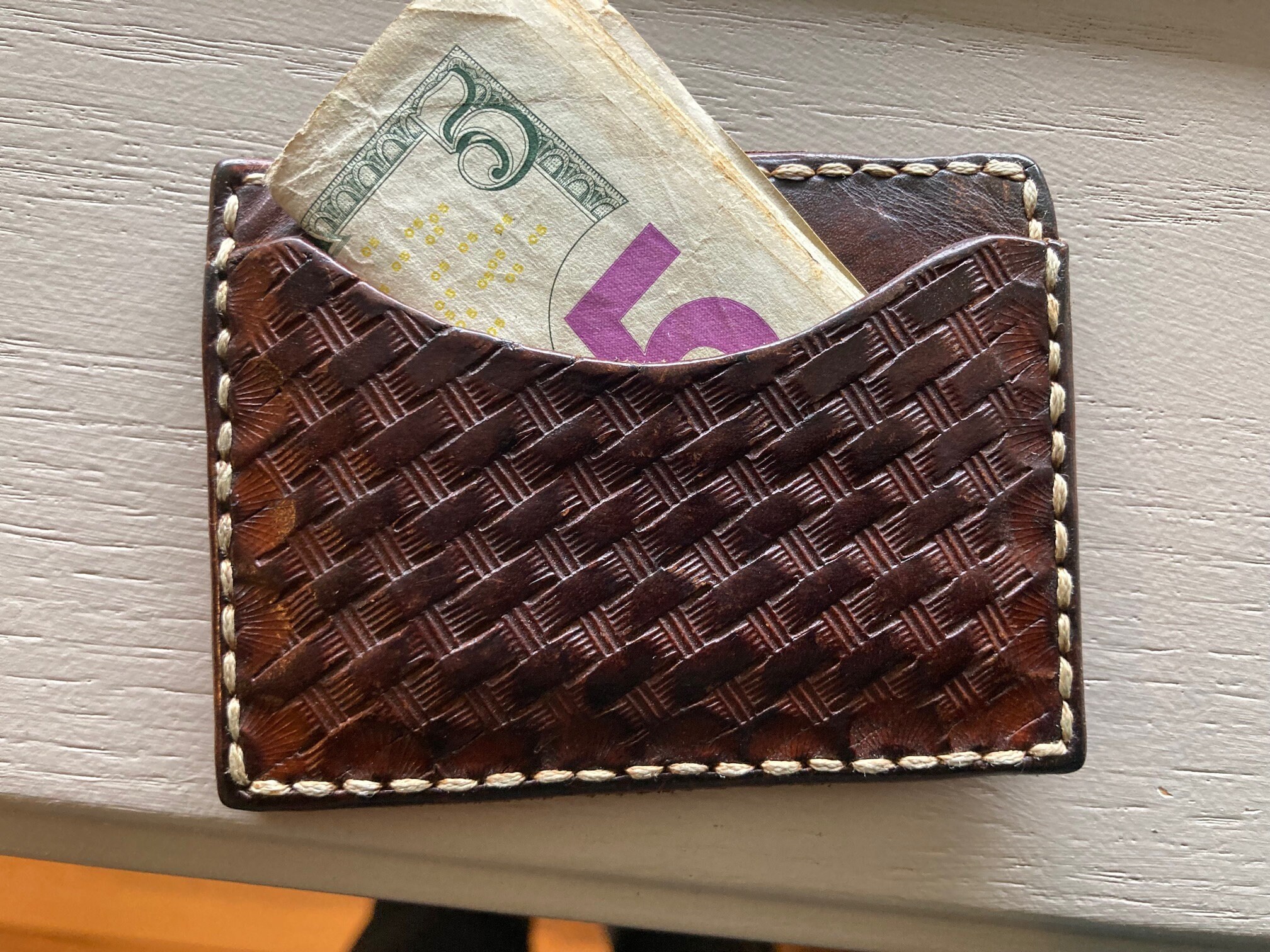 Leather Card Wallet - Etsy