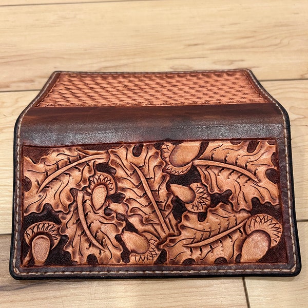 Leather Checkbook Cover for Men - Etsy