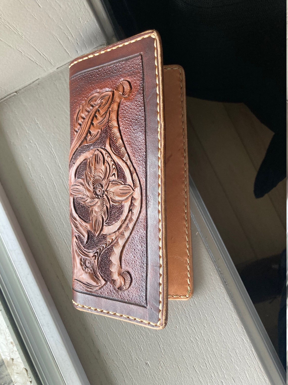 Leather Checkbook Cover - Etsy