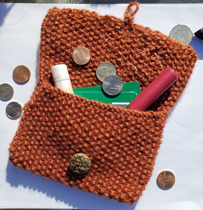 Hand Knit Wallet - Etsy