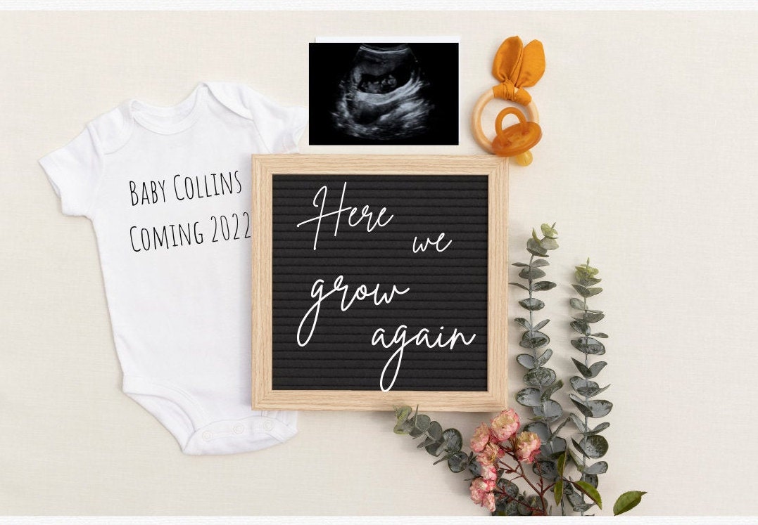 Digital Pregnancy Announcement Custom Social Media Gender Neutral