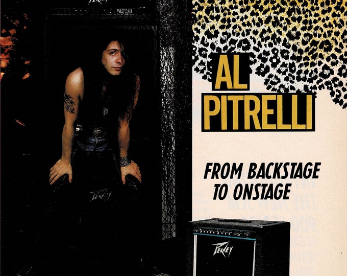 Al Pitrelli of Alice Cooper - Peavey Amps - 1990 Print Advertisement - Etsy