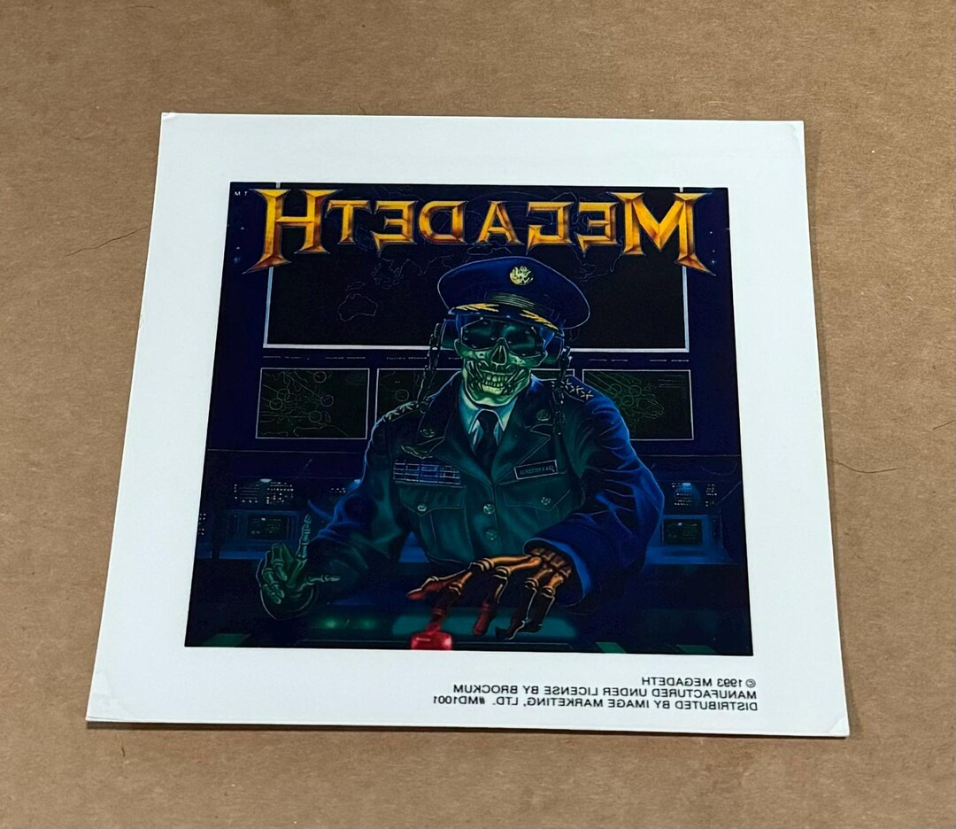Vintage Megadeth Pilot Window Sticker - 6x6 In - Etsy
