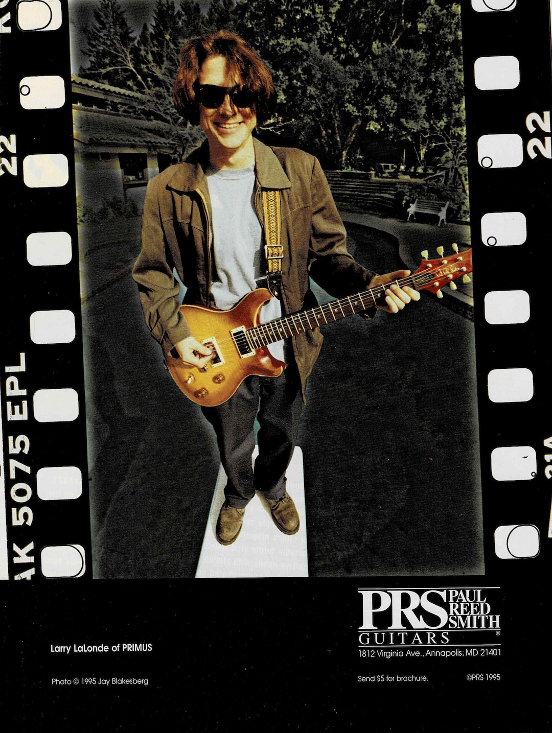 Larry Lalonde of Primus - PRS Guitars - 1995 Print Advertisement - Etsy