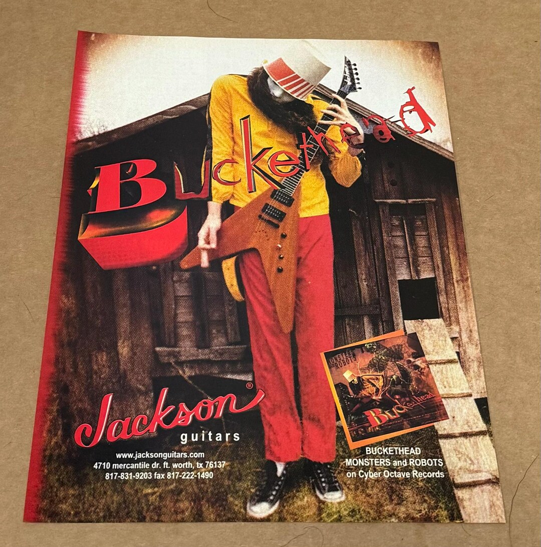 Buckethead Jackson Guitars 1999 Print Advertisement - Etsy