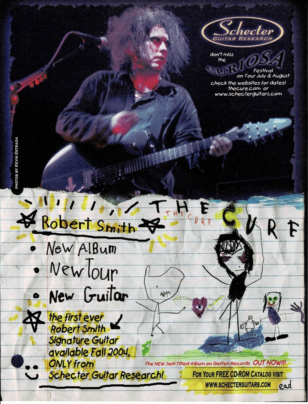 Robert Smith of the Cure - Schecter Guitar Research - #2 - Print ...