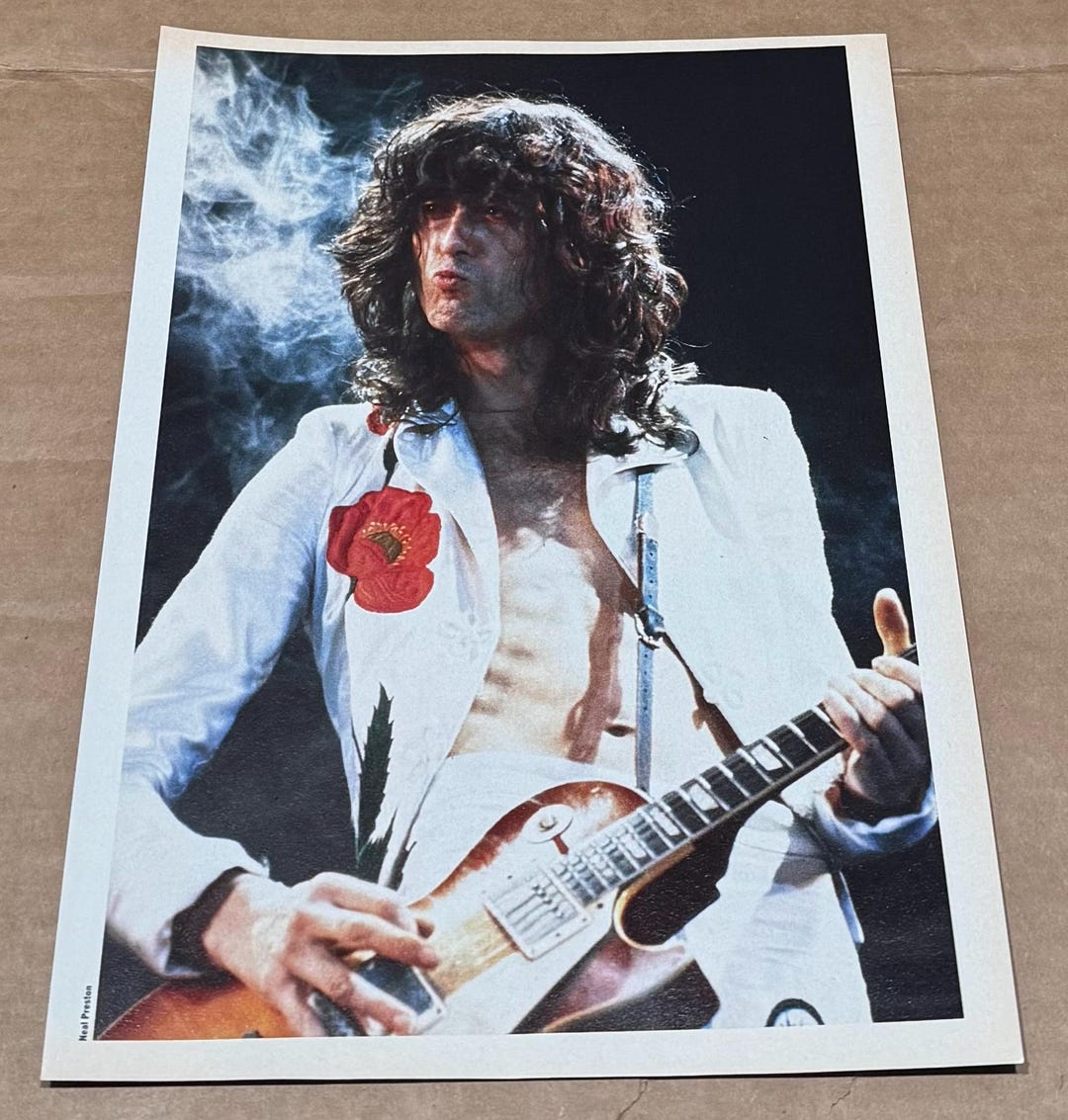 Jimmy Page of Led Zeppelin - Music Print Ad Photo #2 - 1991 - Etsy
