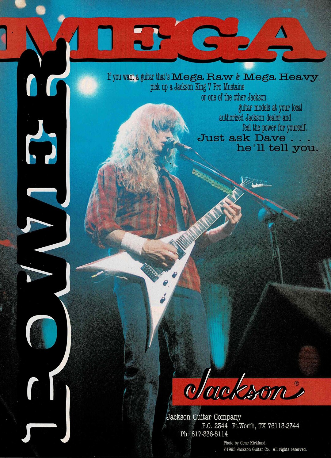 Dave Mustaine of Megadeth Jackson Guitars King V 1995 - Etsy