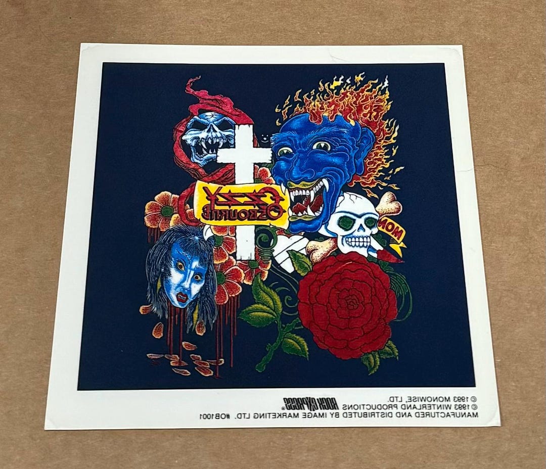 OZZY OSBOURNE - Rose - Static Sticker - 6 in X 6 in - VINTAGE - Etsy