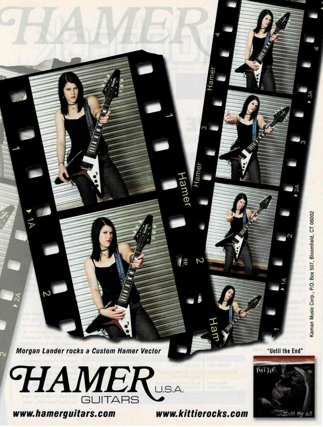 MORGAN LANDER of KITTIE - Hamer Guitars - Print Ad - Etsy