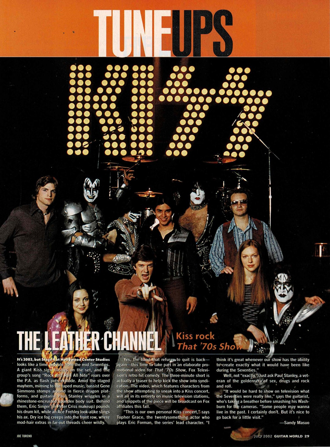 KISS & Cast of That '70s Show 2002 Music Print Ad Photo - Etsy.de