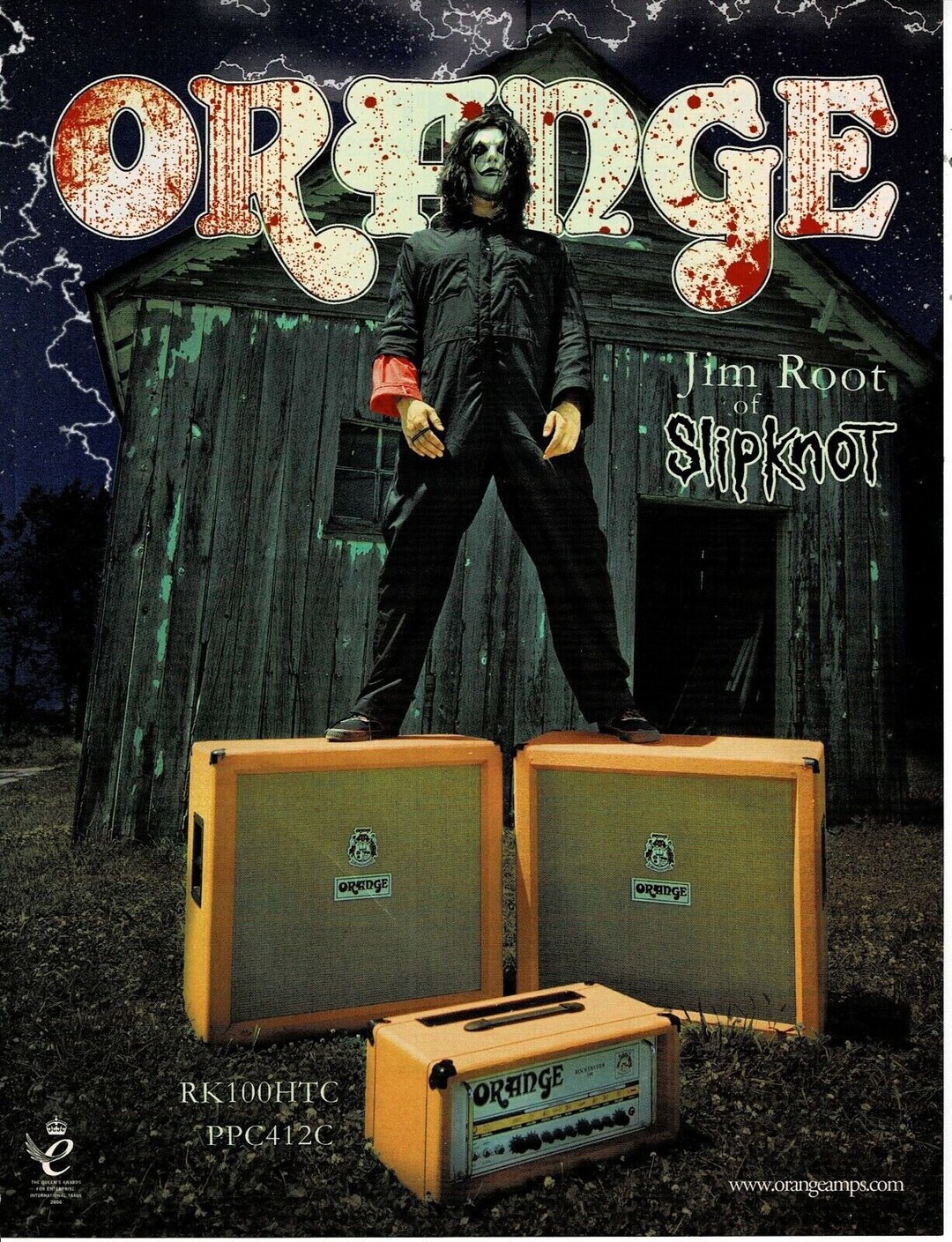 Jim Root of SLIPKNOT Orange Amps Print Ad - Etsy