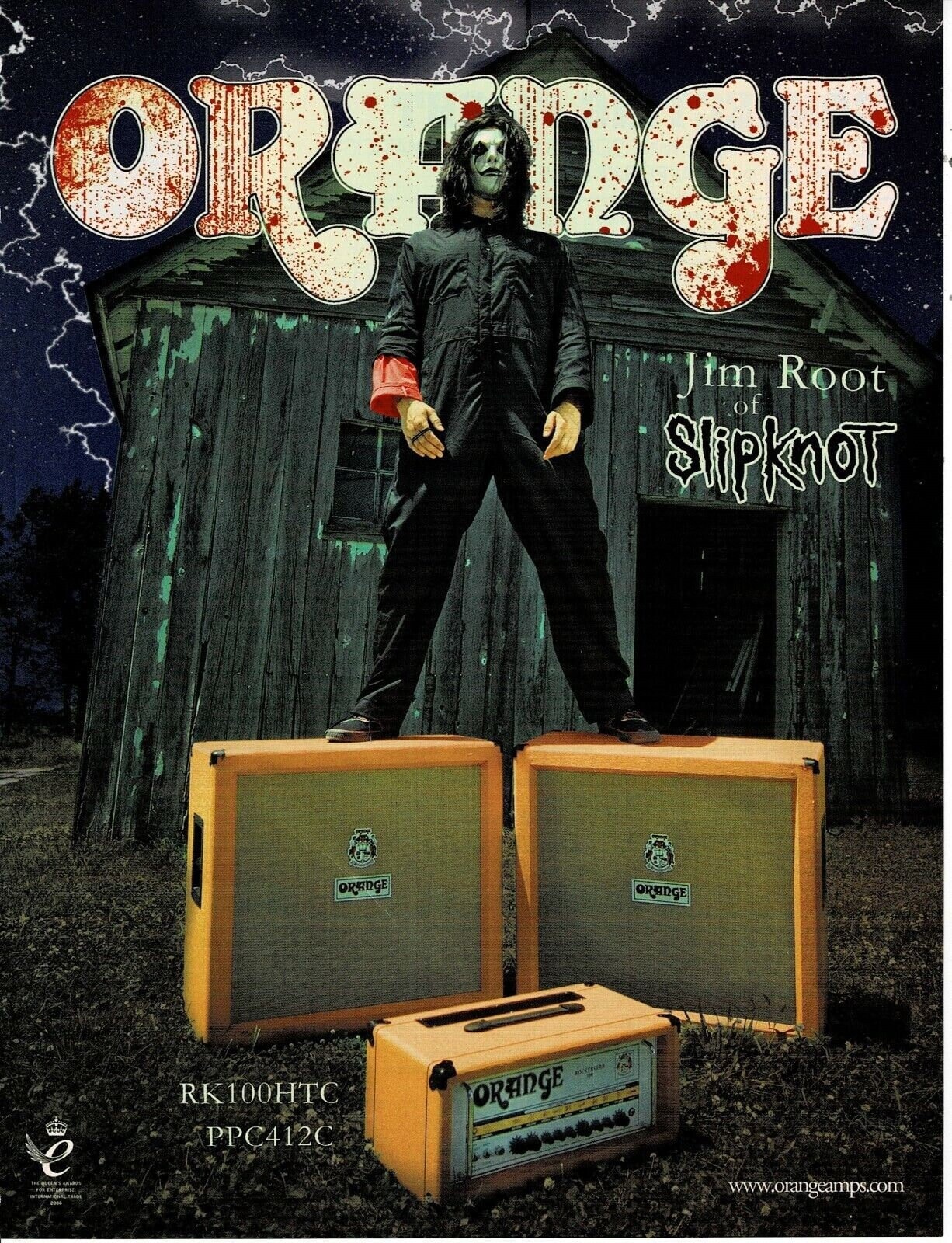 Jim Root of SLIPKNOT Orange Amps Print Ad - Etsy