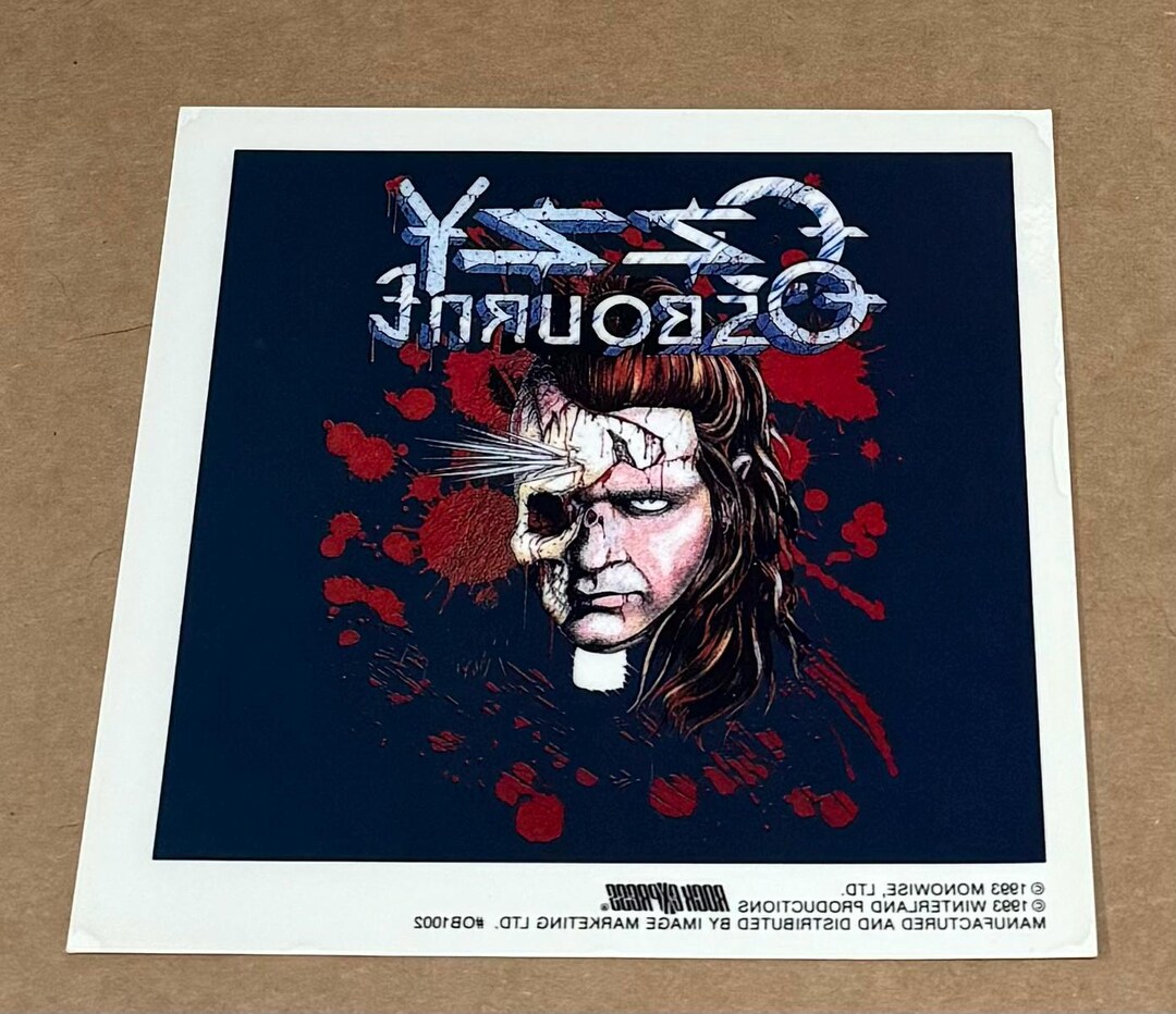 OZZY OSBOURNE - Skull - Static Sticker - 6 in X 6 in - VINTAGE - Etsy