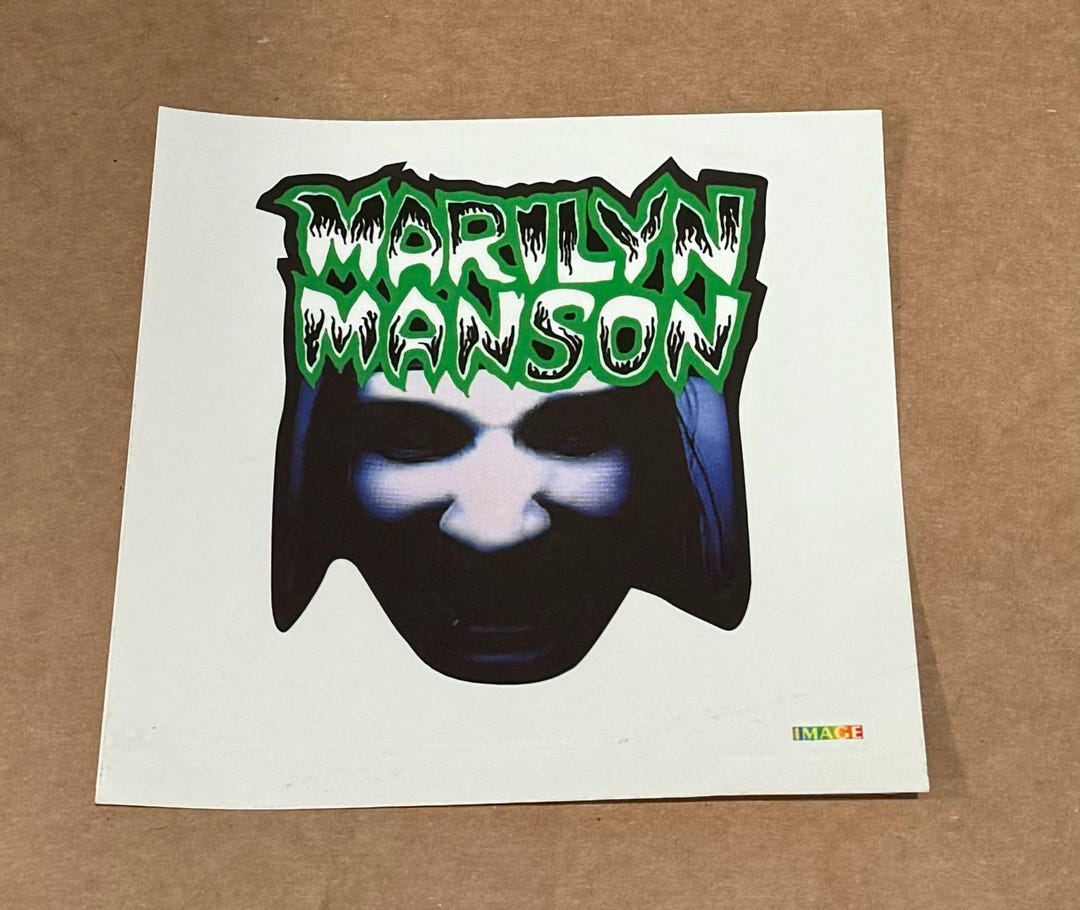 MARILYN MANSON Window Sticker 6 in X 6 in VINTAGE - Etsy