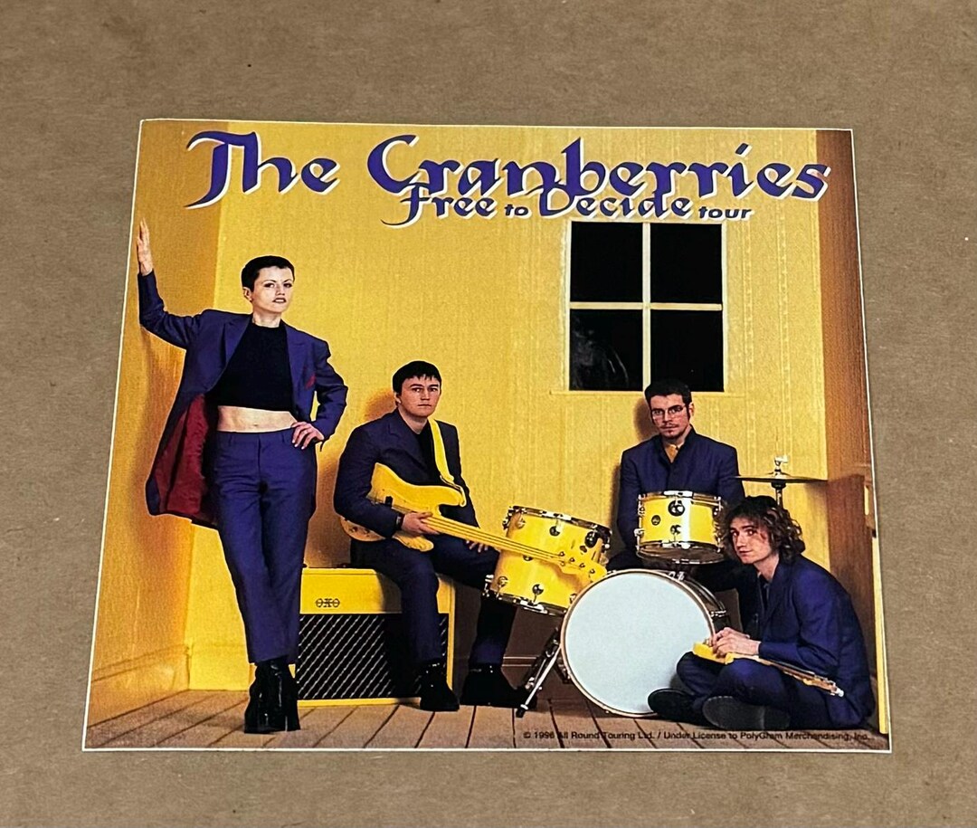 Vintage the Cranberries 'free to Decide' Tour Window Sticker (4 3/4 X 4 ...
