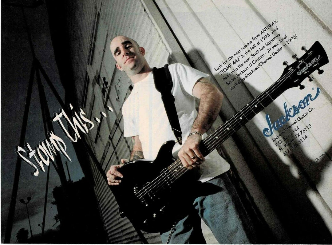SCOTT IAN of ANTHRAX - Jackson Guitars - 1996 Print Advertisement - Etsy