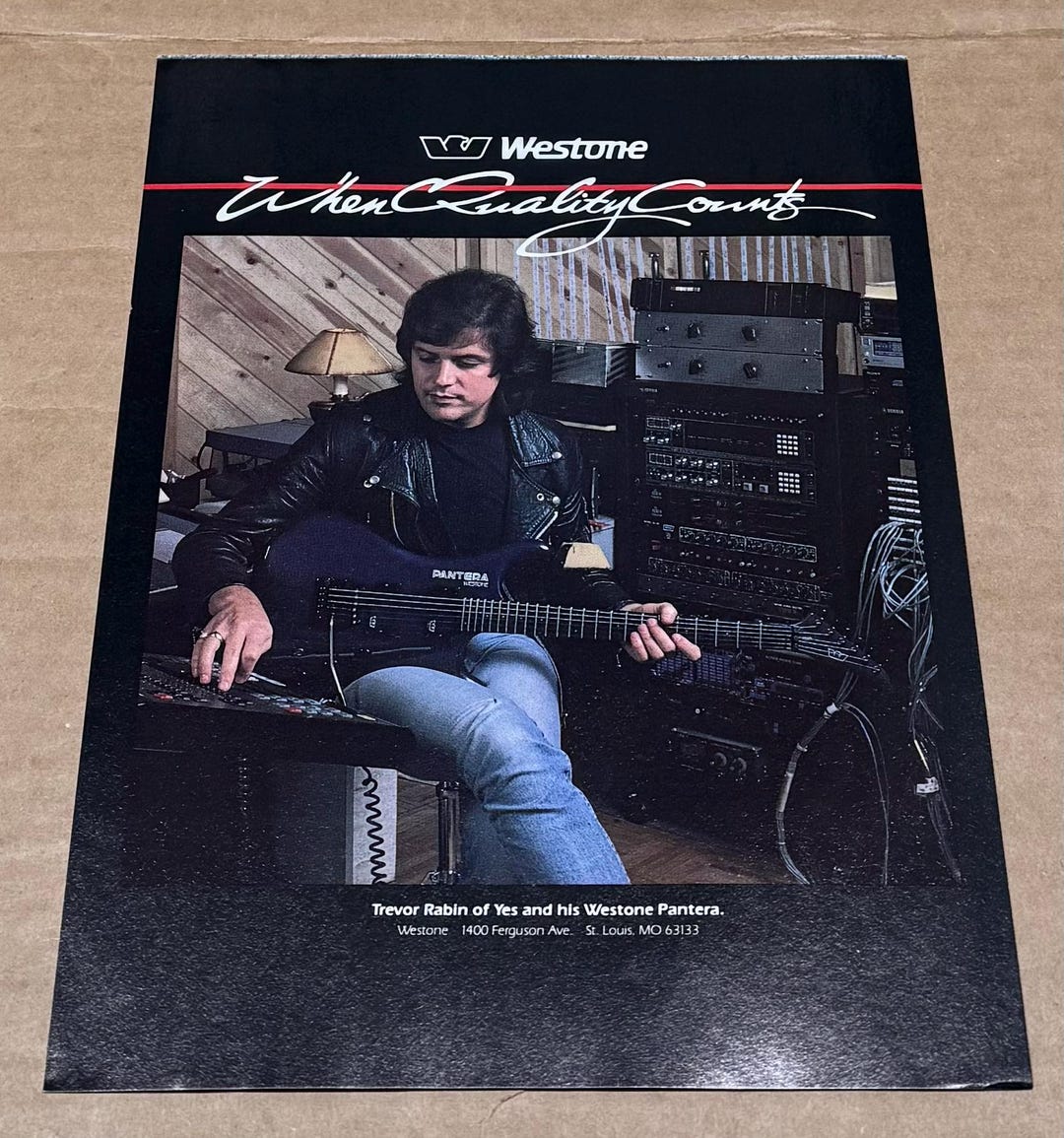 Trevor Rabin of Yes - Westone Guitars - 1987 Print Advertisement - Etsy