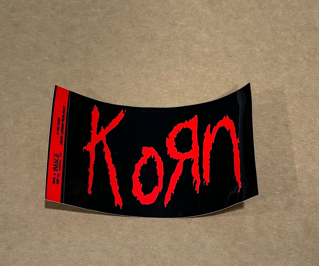 KORN Window Sticker 3 1/2 in X 5 1/2 in VINTAGE - Etsy