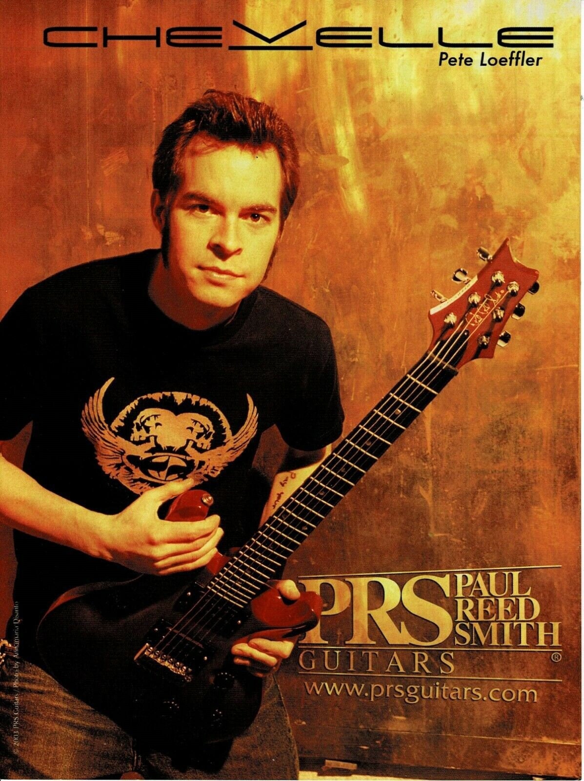PETE LOEFFLER of Chevelle PRS Guitars Print Advertisement - Etsy