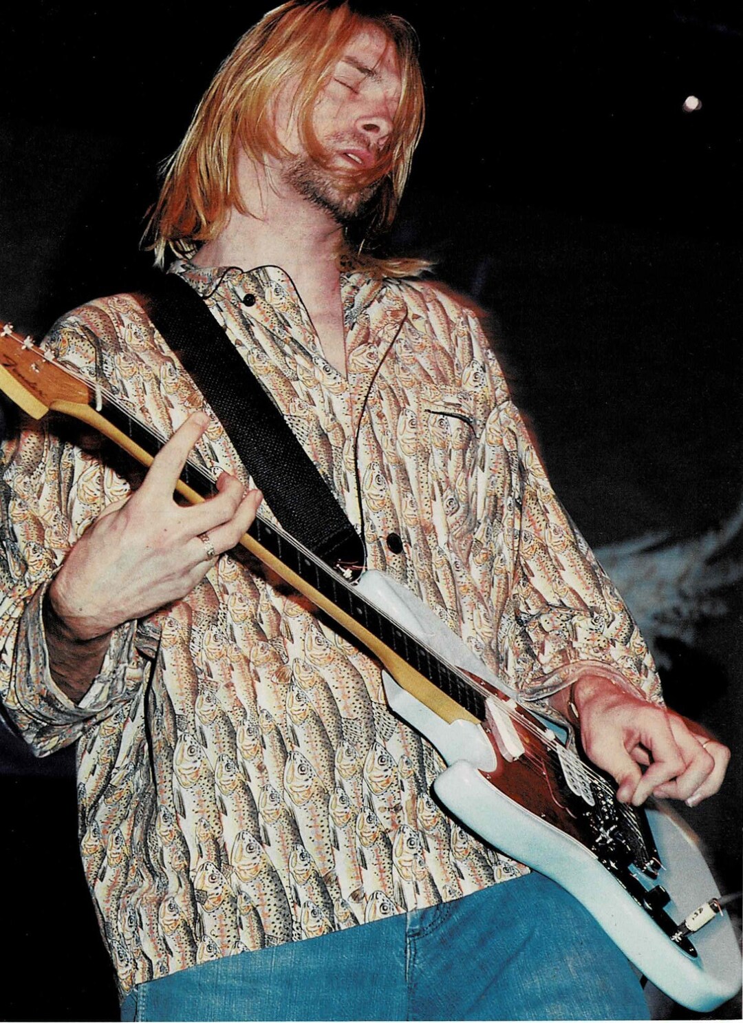 Kurt Cobain on Stage With Guitar Music Print Ad Photo 2002 - Etsy Australia