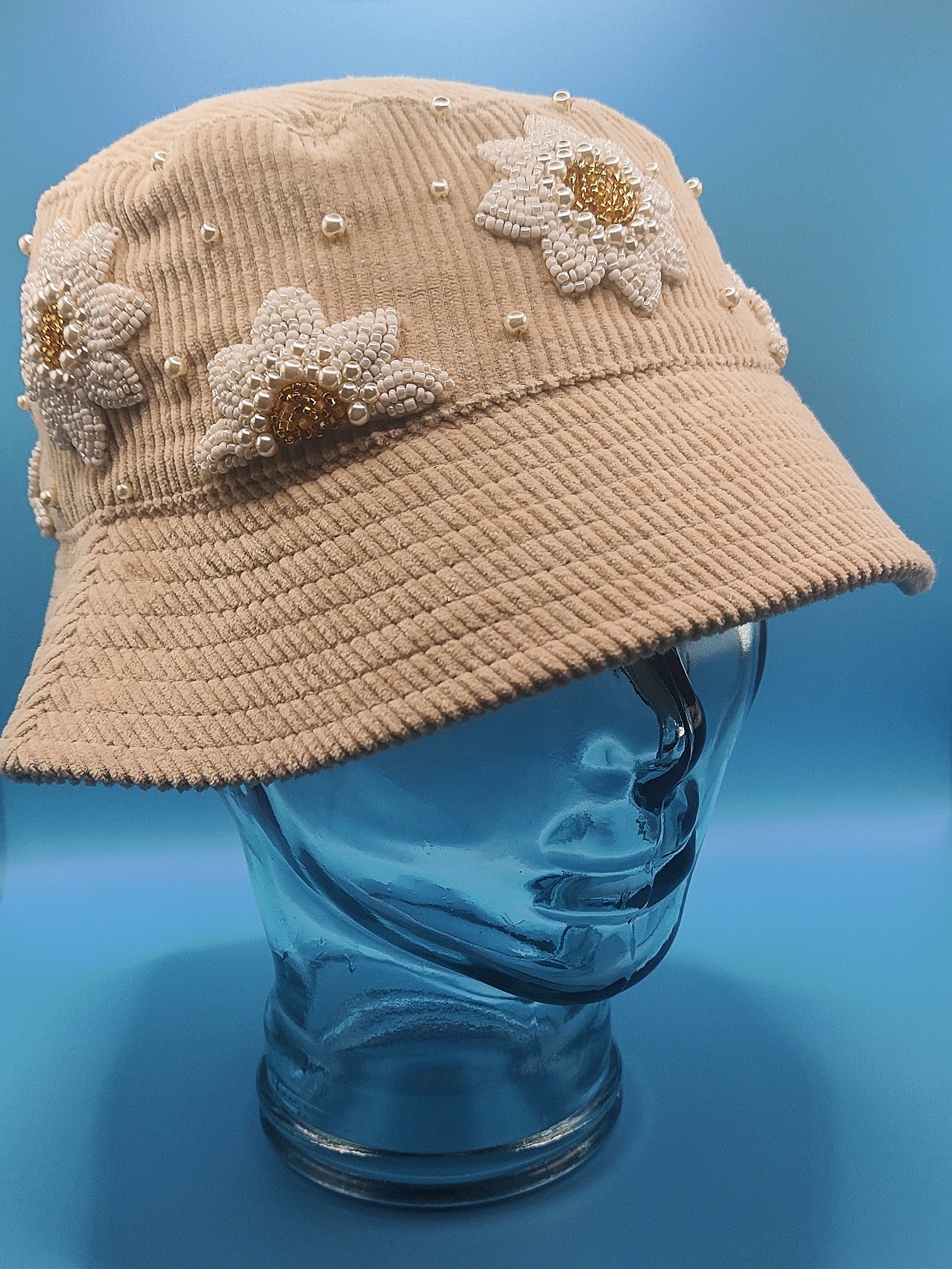 Bucket Hat and Tote Bag Set, Statement Bucket Hat, Hand-embroidered ...