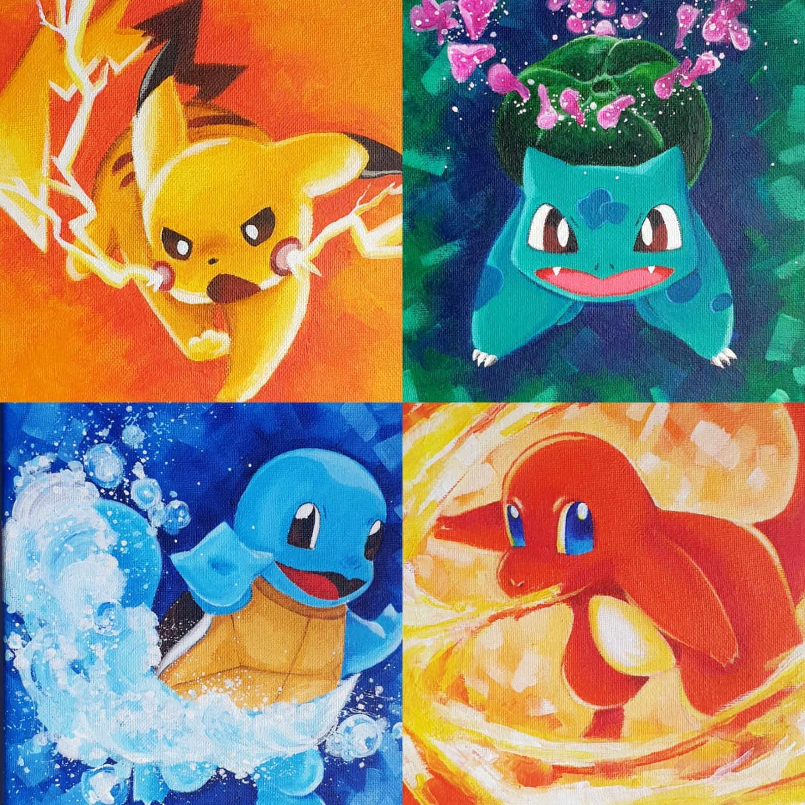 Pokémon Painting Bulbasaur | Etsy