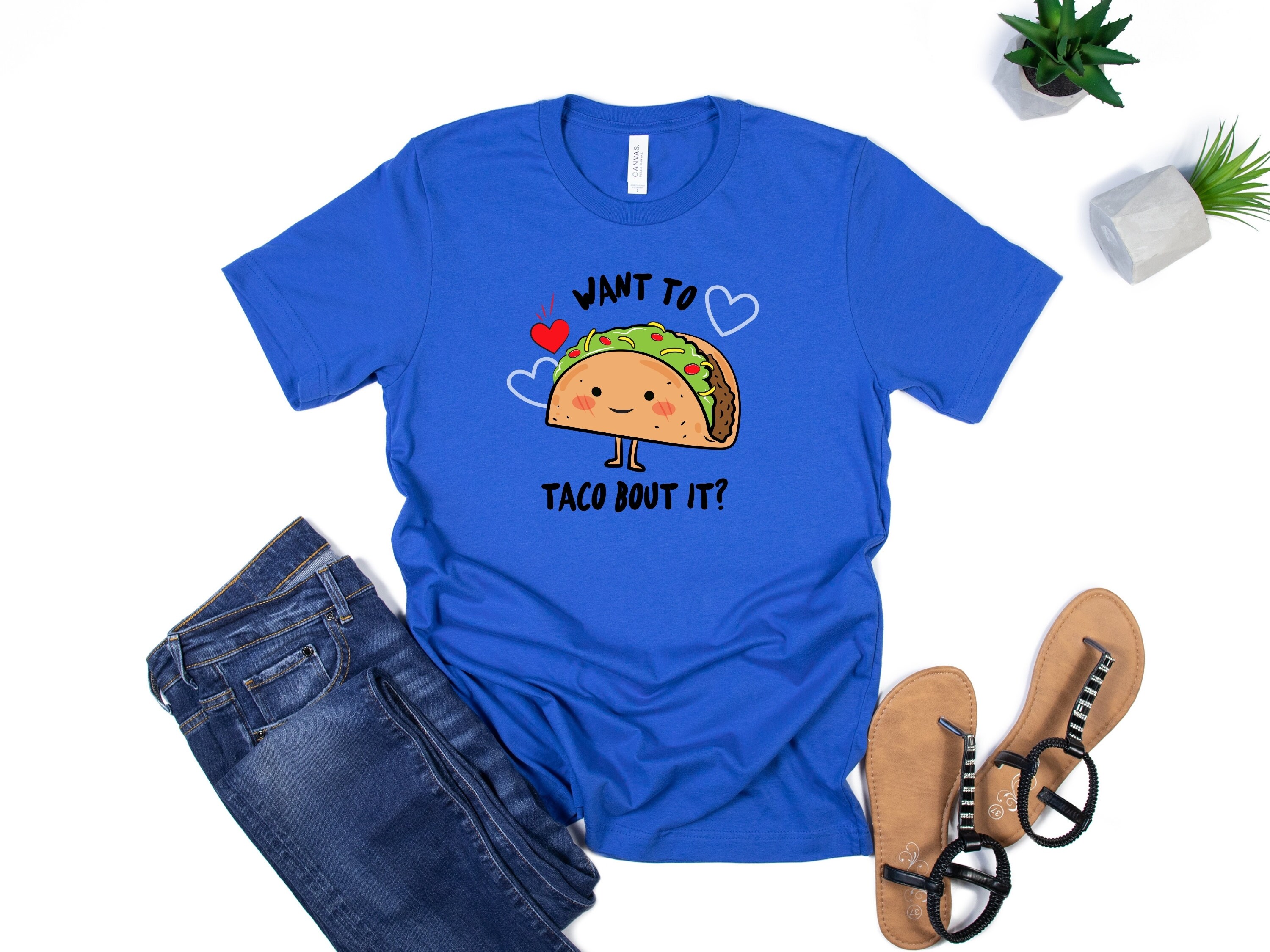 Funny T shirt Want To Taco Bout It Funny Taco Shirt Etsy UK