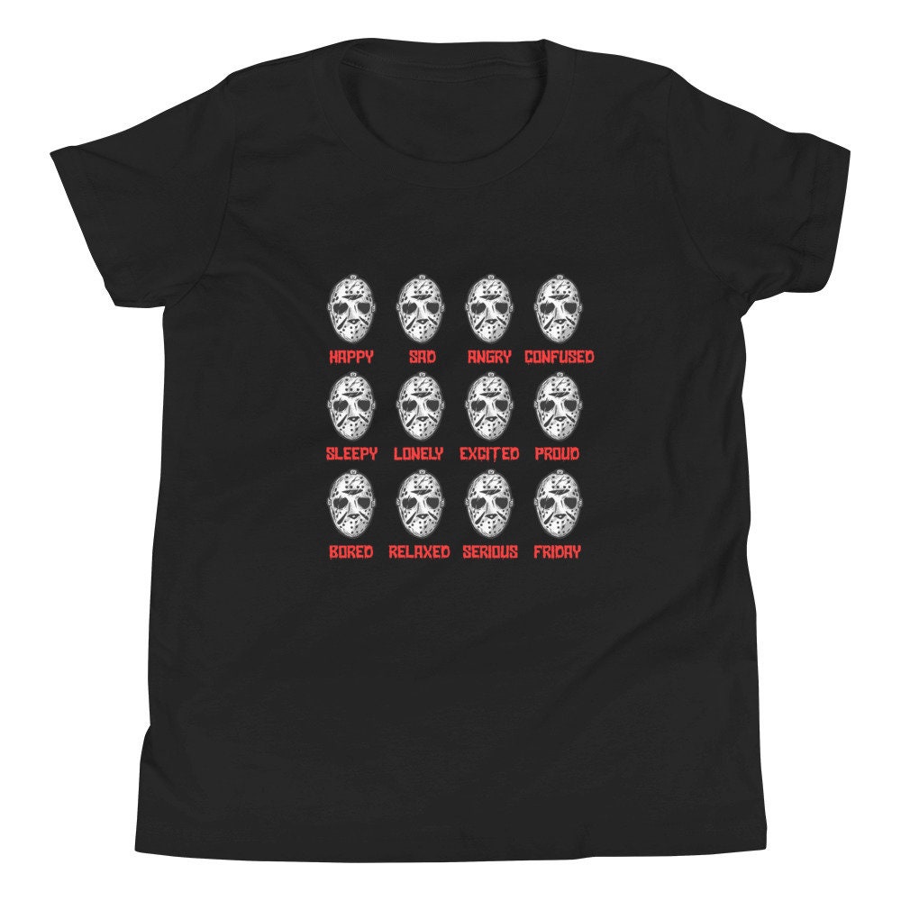 Many Emotions of Jason Voorhees, Friday the 13th Shirt, Jason Tee ...