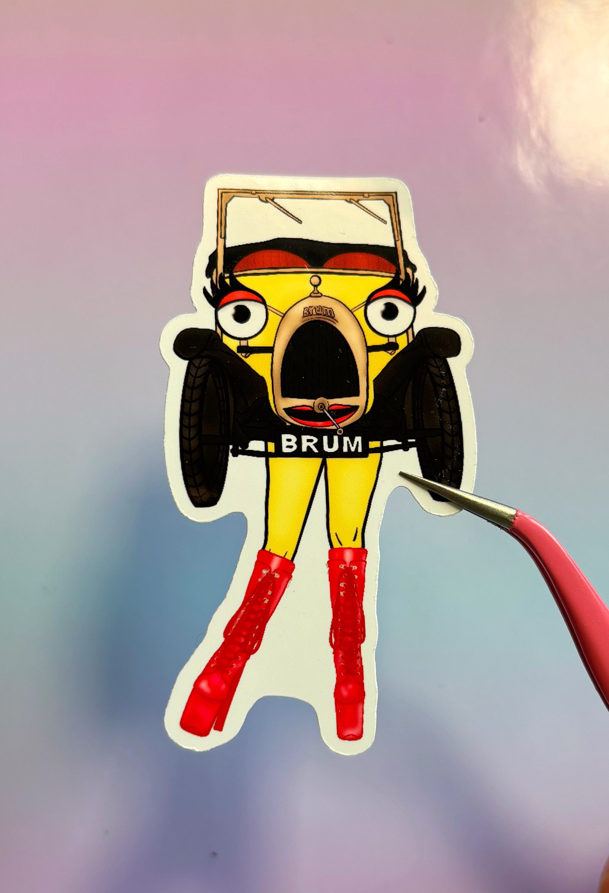 Mrs Vavabrum Brum Car 90s Inspired Vinyl Sticker - Etsy