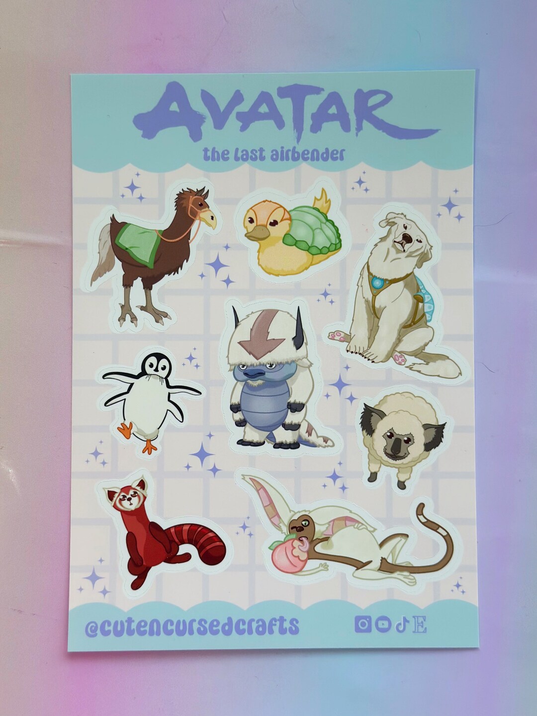 Animals of Avatar the Last Airbender & Korra Inspired Sticker Sheet - Etsy