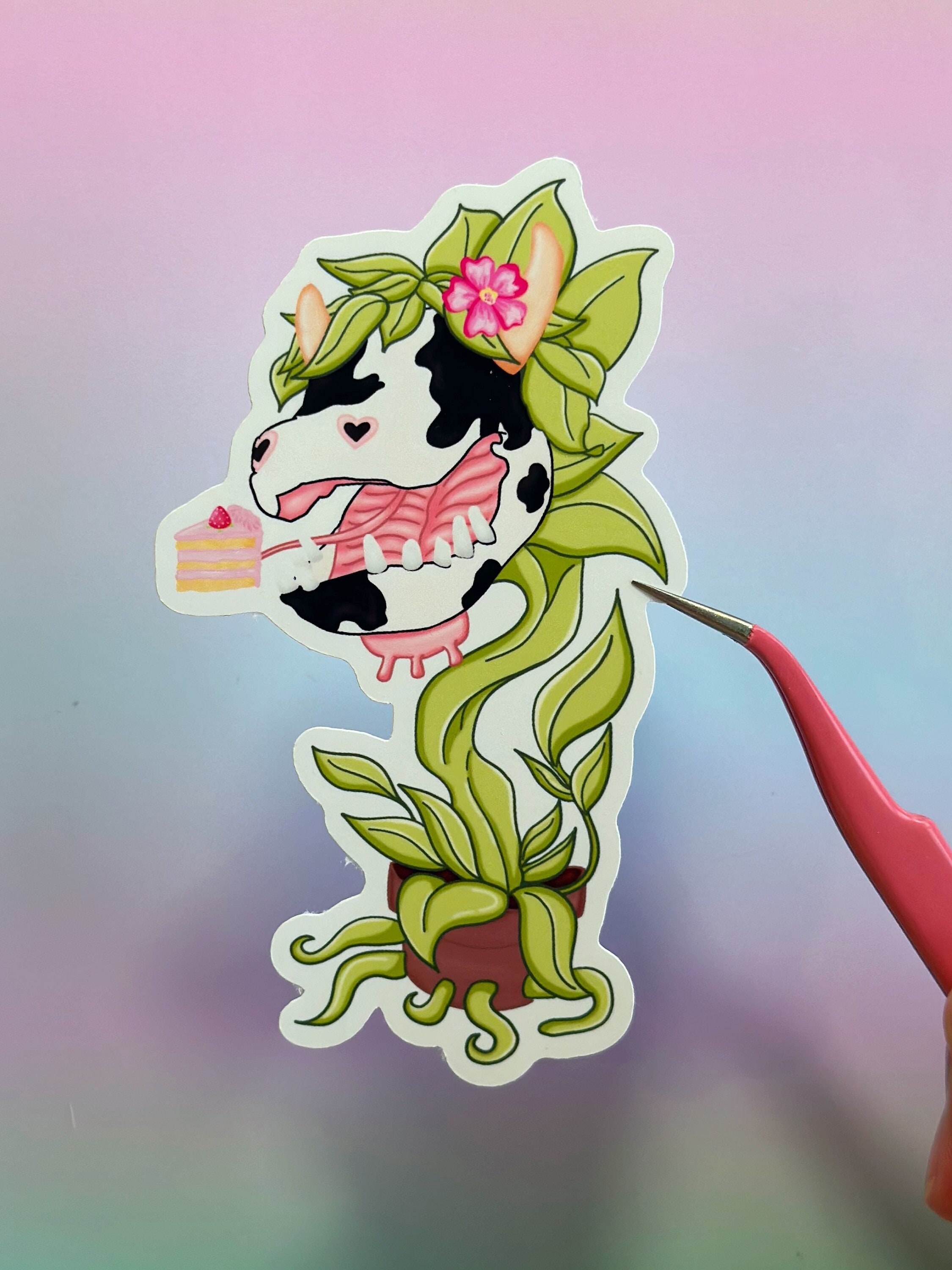 The Sims Cowplant Vinyl Sticker - Etsy