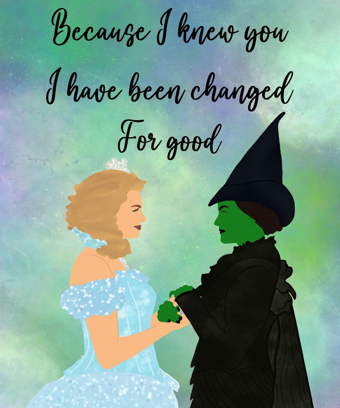 Wicked Musical Quote Wall Art Print Changed for Good - Etsy