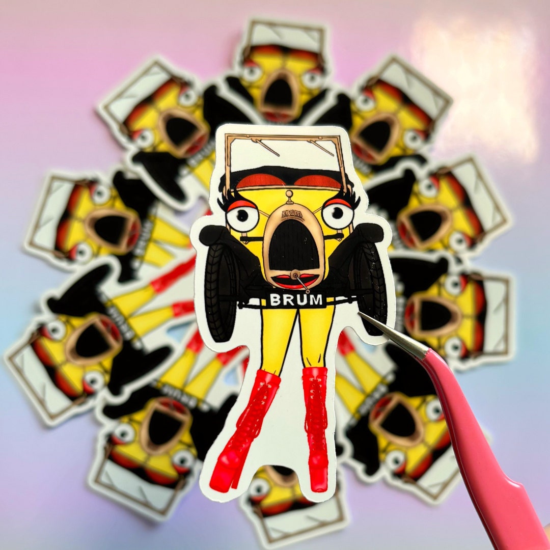 Mrs Vavabrum Brum Car 90s Inspired Vinyl Sticker - Etsy