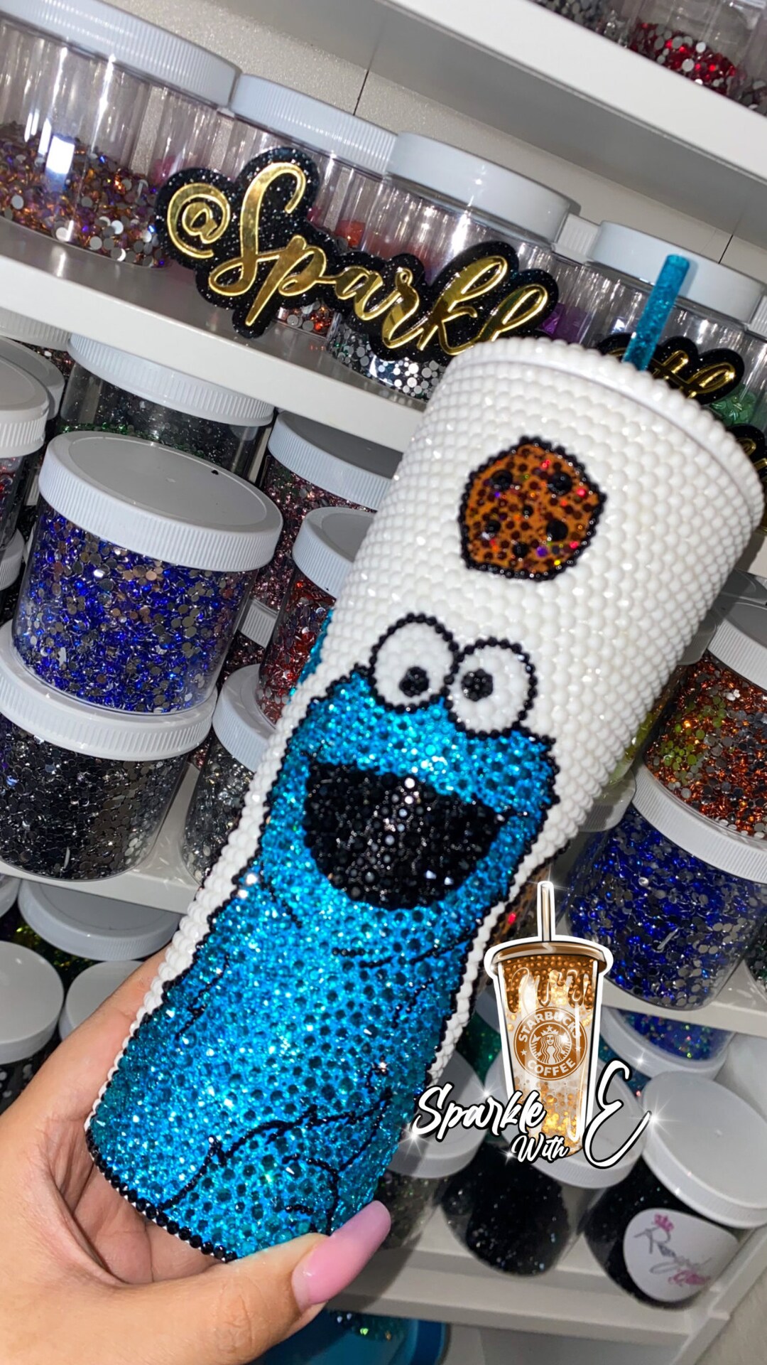 Pre-orde Cookie Monster Full Bling Tumbler / Custom - Etsy