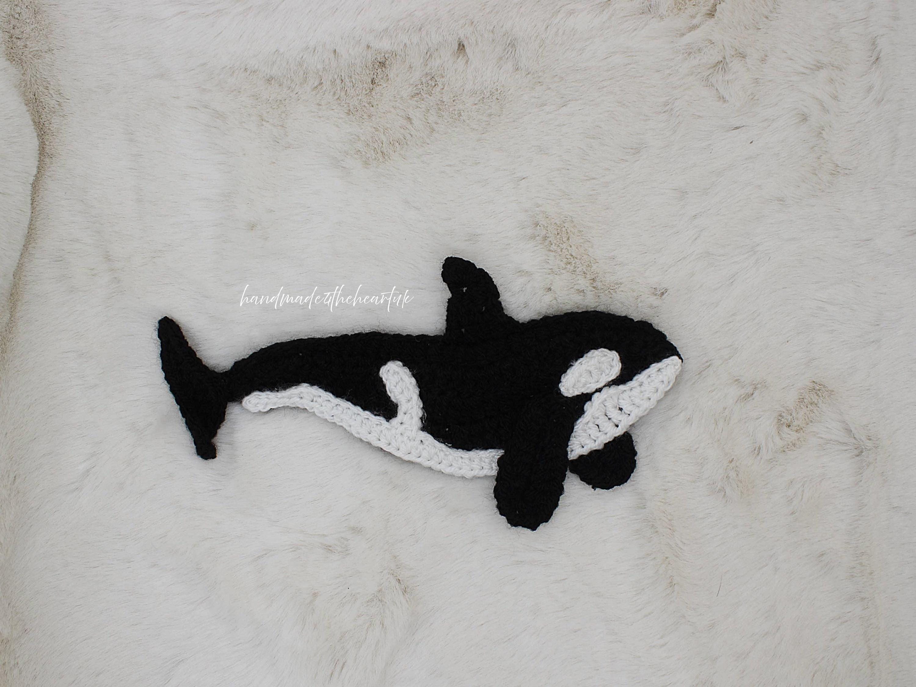 Crochet Killer Whale/orca Applique/embellishment - Etsy