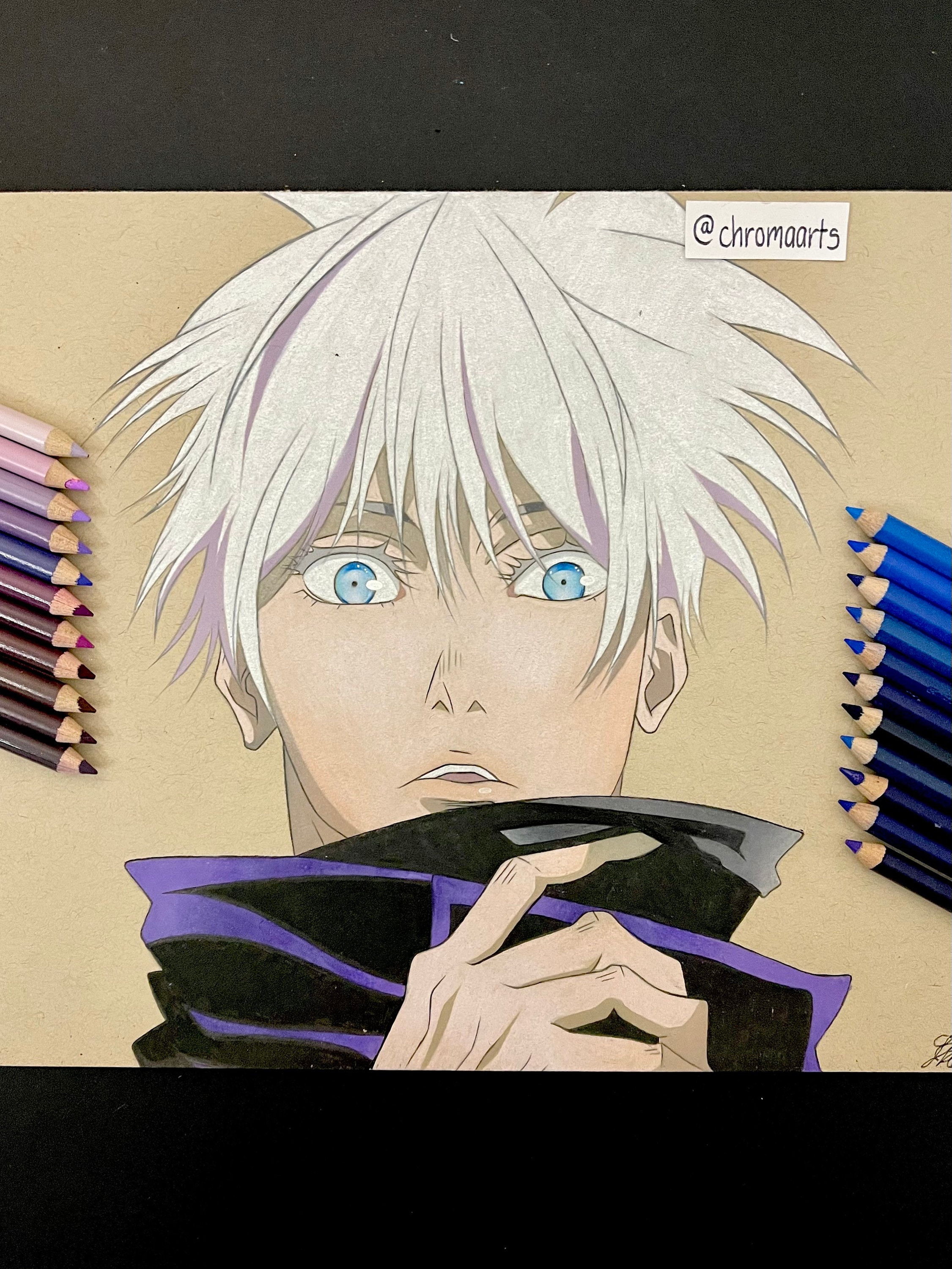 Gojo Satoru Jujutsu Kaisen Handgezeichnet Anime Kunst | Etsy